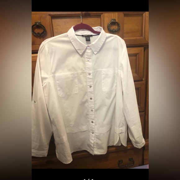 Robert Louis | Tops | Robert Louis White Button Down Shirt 2x | Poshmark
